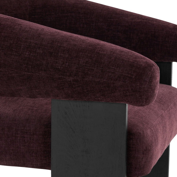 Ivy Bronx Sharifah Chenille Lounge Chair in Mello Plum | Wayfair